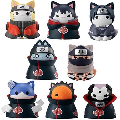 Naruto Nyaruto Defense Konoha Akatsuki Cat Mini Figure Box | Isle Of ...