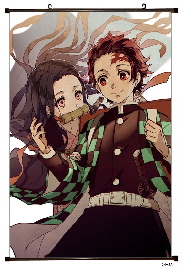 Demon Slayer Tanjiro carry Nezuko Wallscroll fw24 | Isle Of Misfits